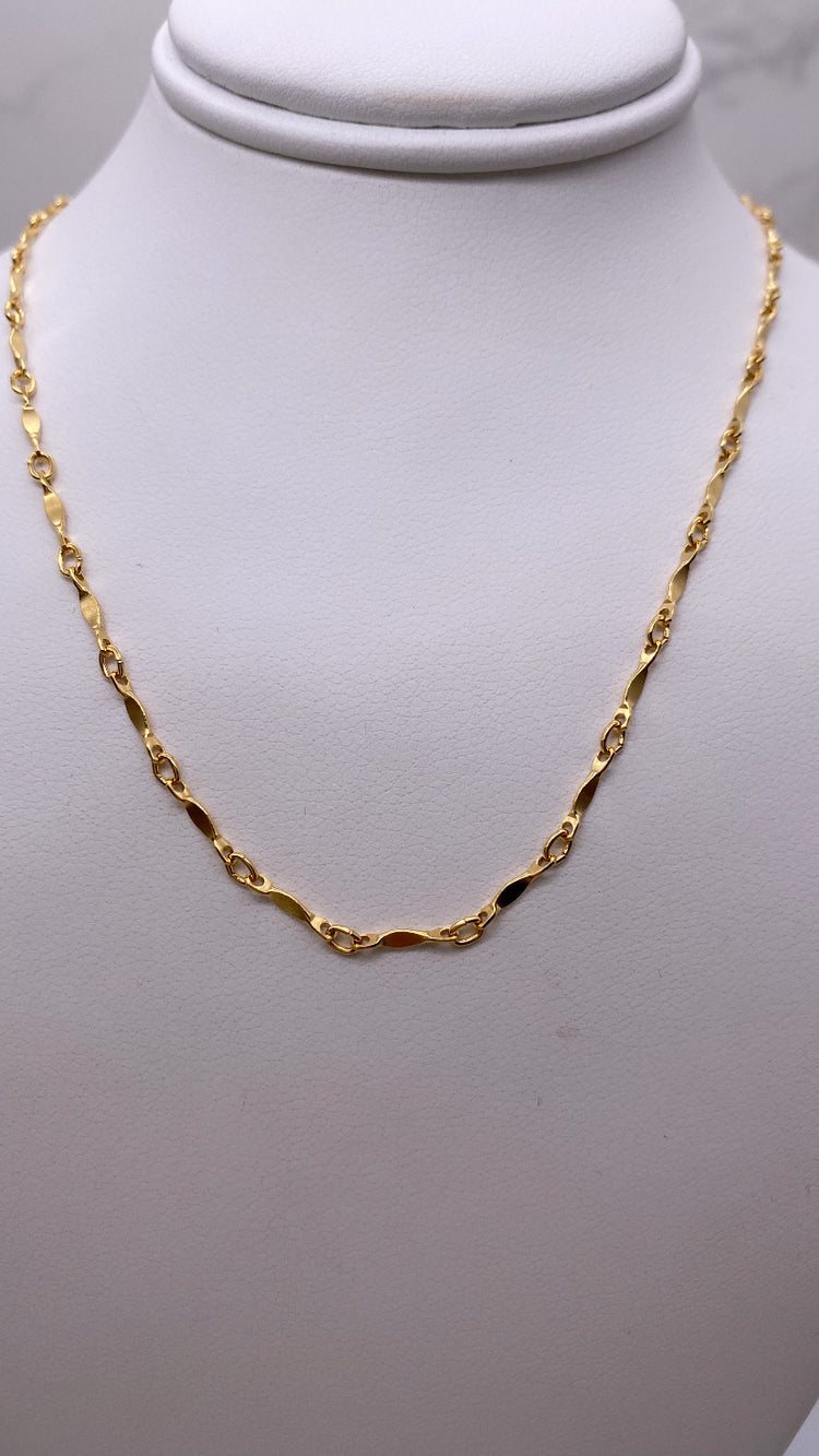 Hammered Cable Link Chain NECKLACE